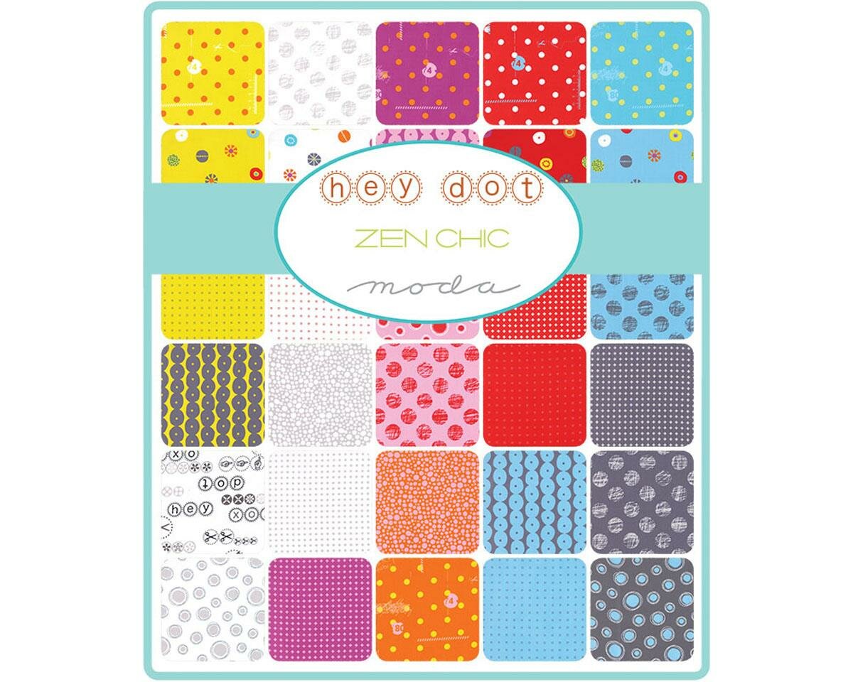 Patchworkstoff HEY DOT, Punkte im Quadrat, apfelgrün, Moda Fabrics, 20,99