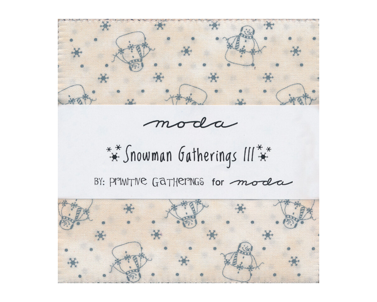 Precuts Charm Pack SNOWMAN GATHERINGS III, 12,5 x 12,5 cm, 42 Quadrat ...