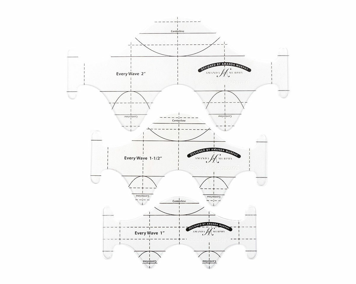 Set Quiltlineale EVERY WAVE für Ruler Work, Amanda Murphy, 99,00