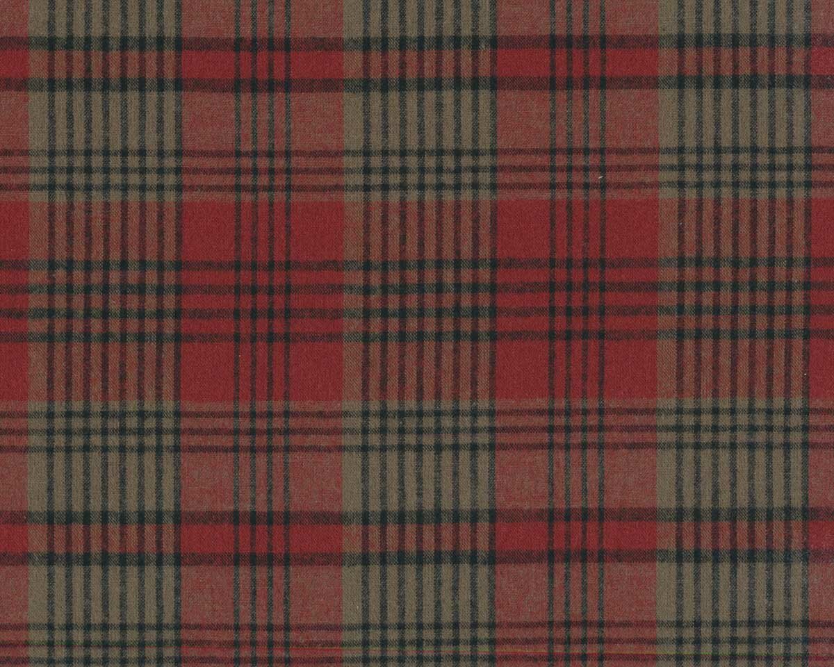 Flanell-Patchworkstoff CENTENARY 25th, Karo-Design, rot-natur, Yoko S ...
