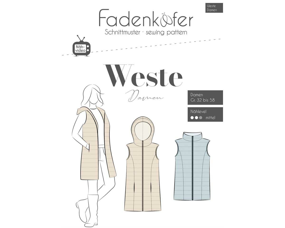 Schone Kostenloses Schnittmuster Schnittmuster Weste Damen Ebenbild